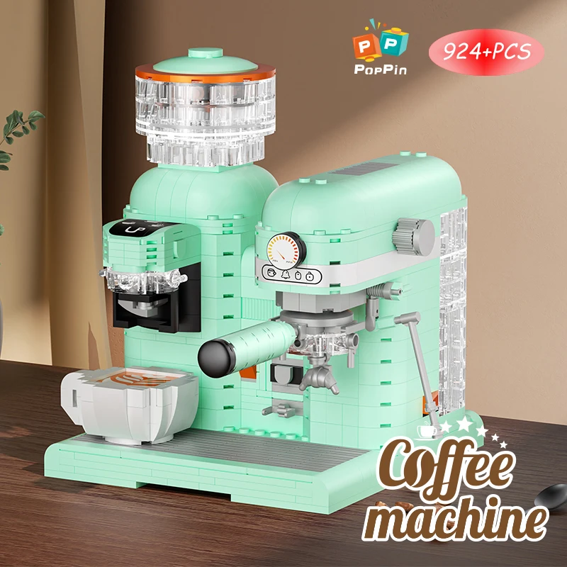 924PCS MINI Retro Modern Machines MOC Building Blocks Simulated Food ...