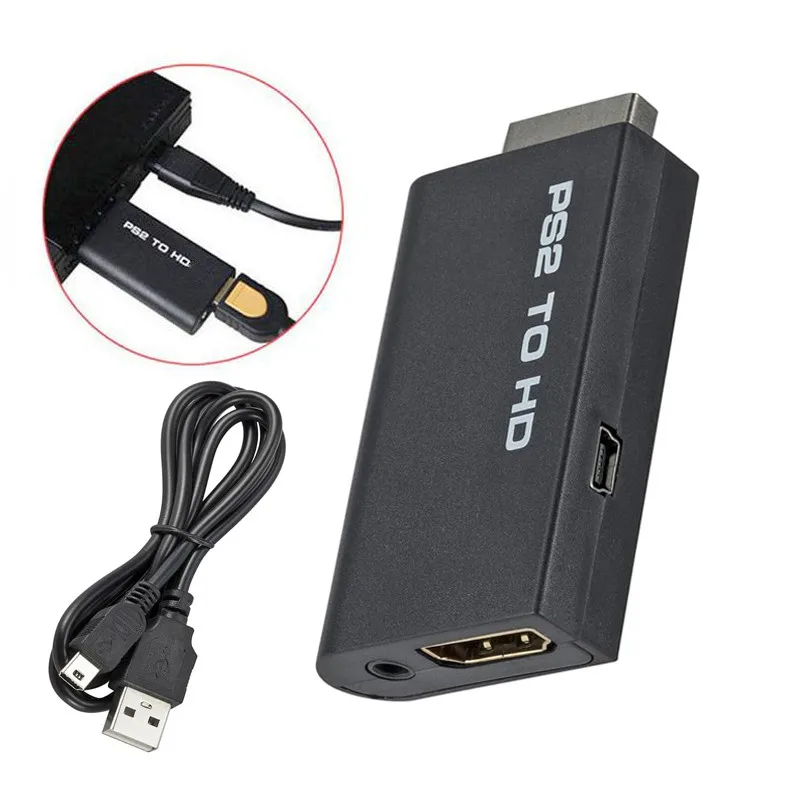 PS2 to HDMI-compatible Converter Video AV Adapter with 3.5mm Audio ...
