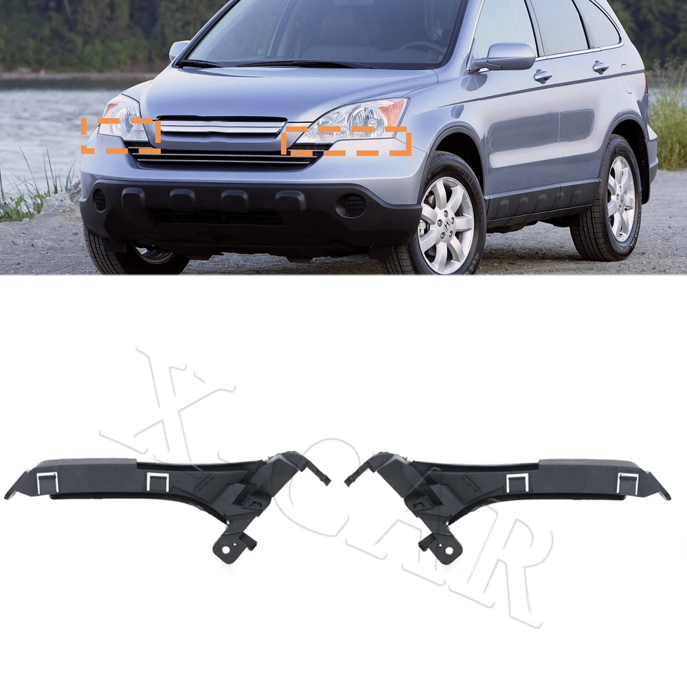 Left Right Black Front Bumper Bracket Spacer Support Filler For Honda ...