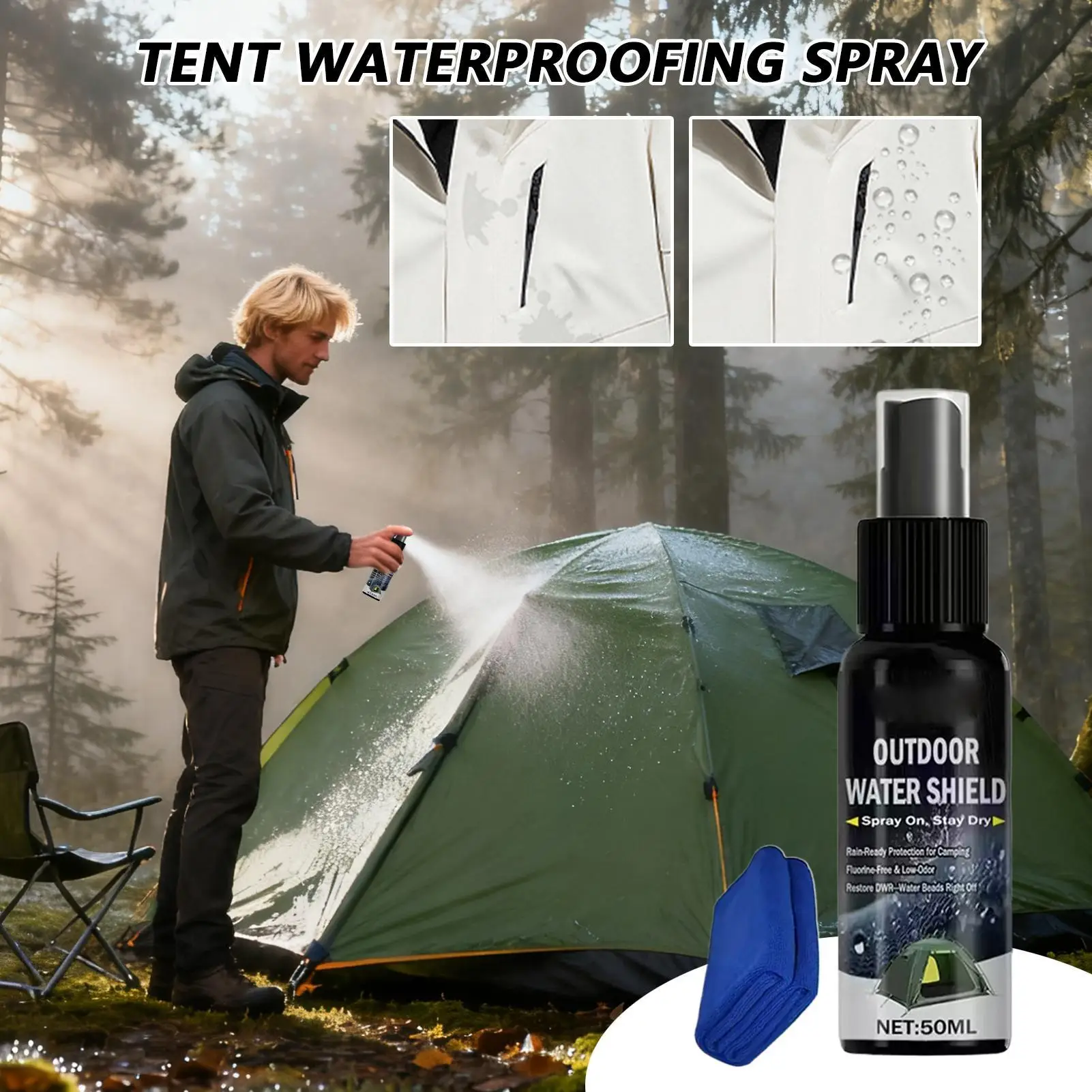Waterproof Spray For Fabric 50ml Waterproof Shelter Spray Outdoor ...