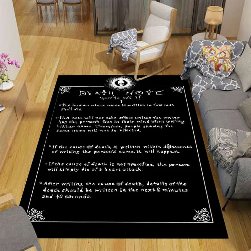 Death-Note-alfombra-de-Anime-para-sala-de-estar-tapete-de-puerta-de ...