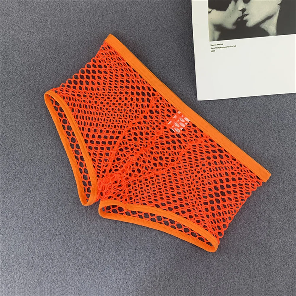 Boxer-shorty,Boxer Transparent pour homme,sous-vêtement en maille ...