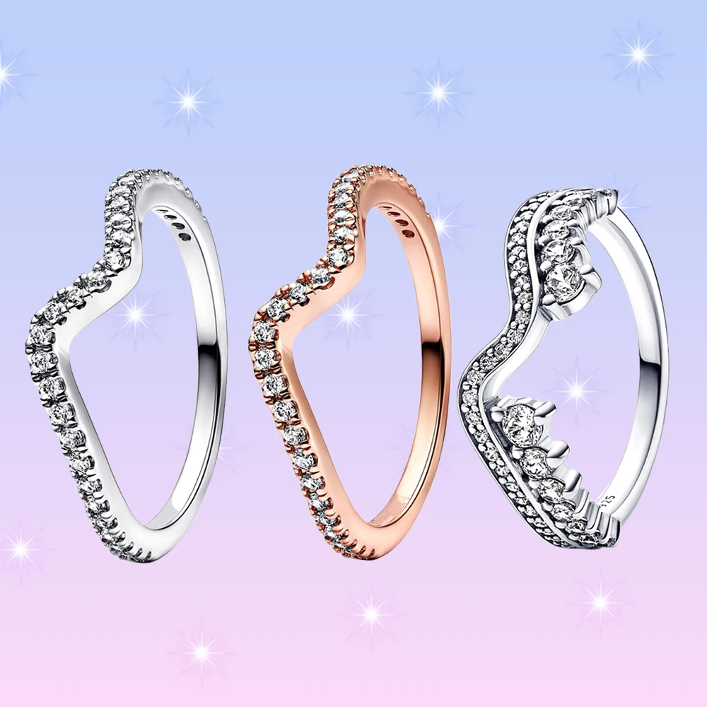 Pandora-Silver-Women-s-Sparkling-Asymmetric-Wave-Ring-S925-Silver-Niche ...