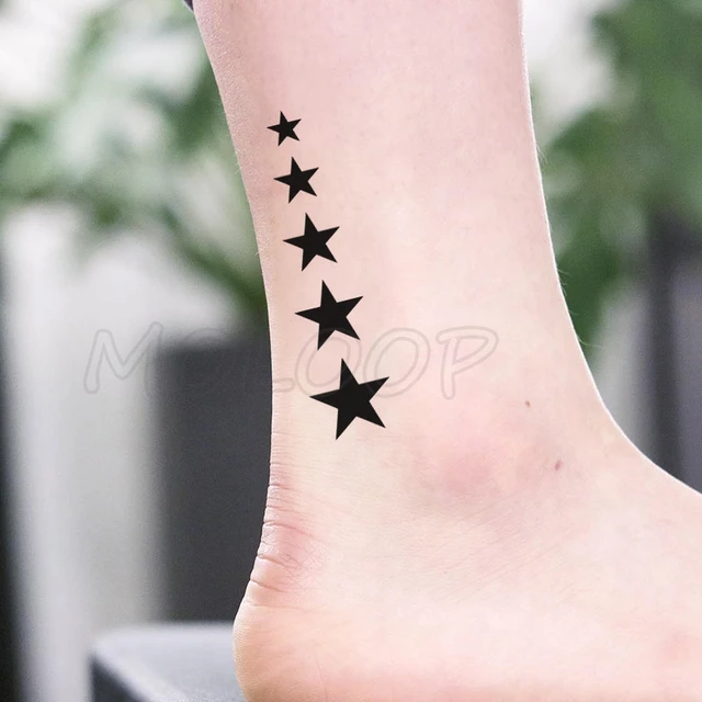 Star Tattoo On Ankle For Girls