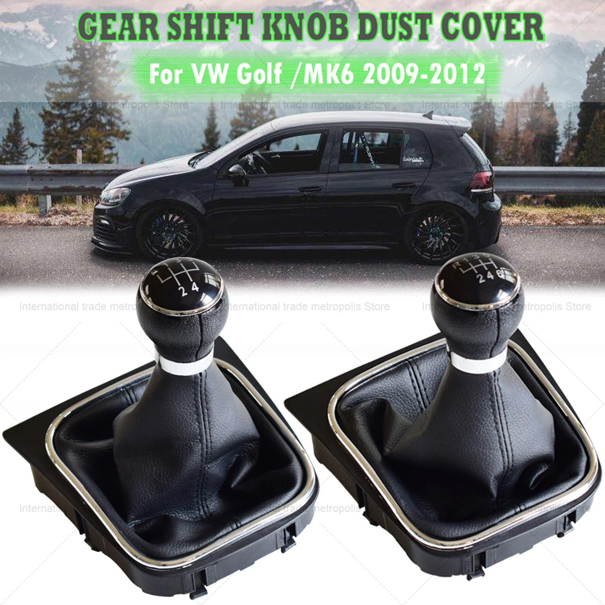 Auto-Manual-5-6-Speed-Car-Gear-Shift-Knob-Lever-For-Volkswagen-GOLF-6 ...