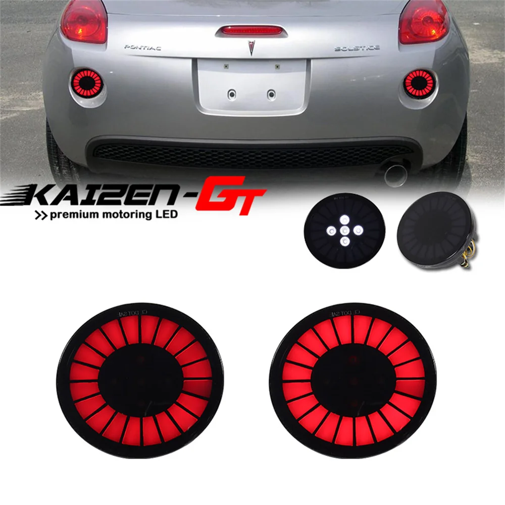 Rear Bumper Reflector Tail Brake Lights Red LED Taillamps White Backup ...