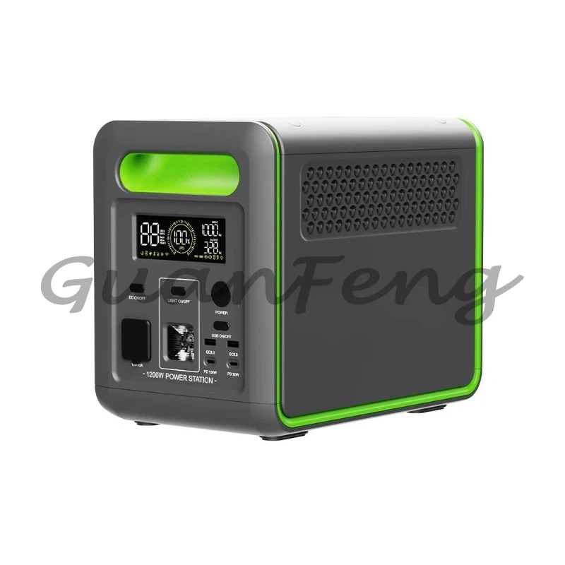 1200W 2400W Portable Power Station Solar Generator Home Backup Outdoor ...