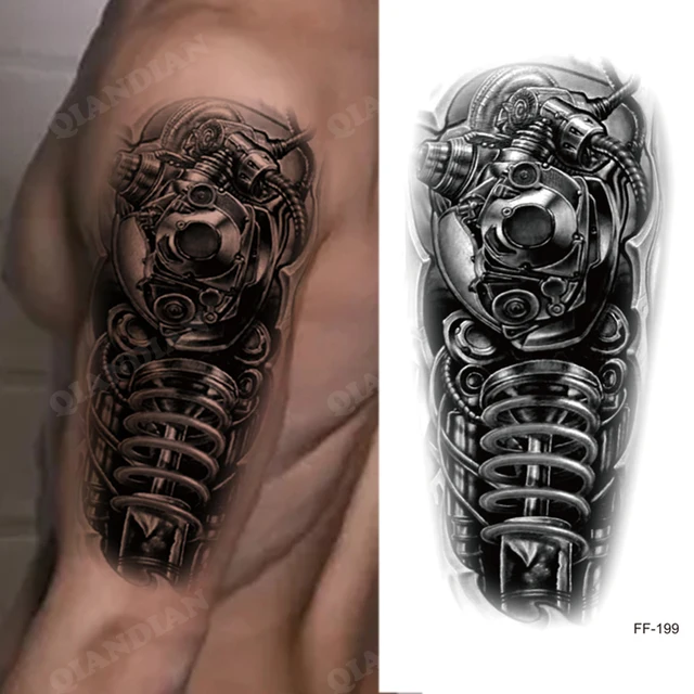 Cyborg Shoulder Tattoo