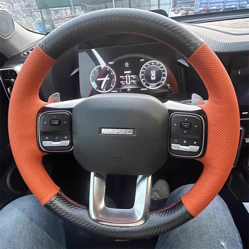 Custom-Carbon-Leather-Car-Steering-Wheel-Cover-For-GWM-Haval-Dargo-2021 ...