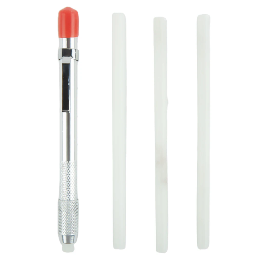 Round-Soapstone-Holder-Marker-Stainless-Steel-Talcum-Slate-Pencil-And ...