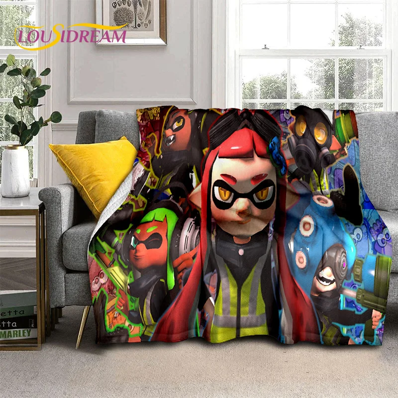 Cartoon-PC-Gamer-3D-Games-Splatoon-Blanket-Soft-Throw-Blanket-for-Home ...