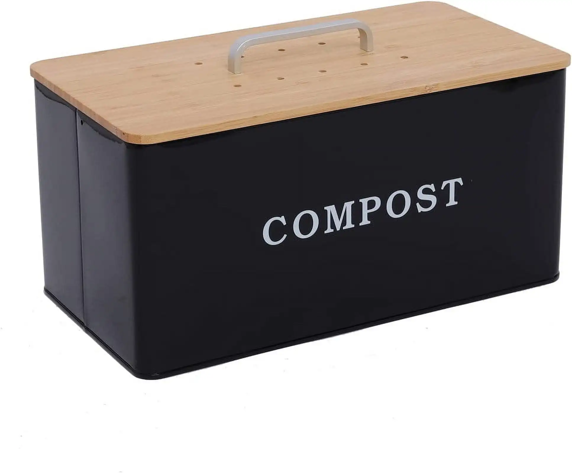 Pethiy-cubo-de-Compost-para-interiores-papelera-rectangular-con-tapa-de ...