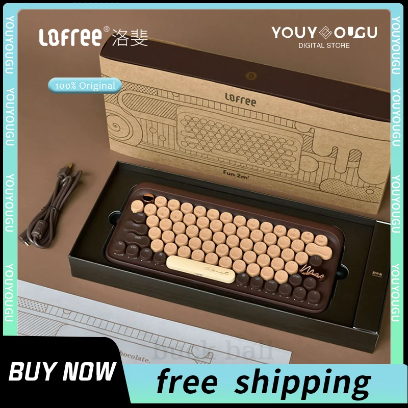 Lofree-Chocolate-Dot-Mechanical-Keyboard-Wireless-Bluetooth-Brown ...