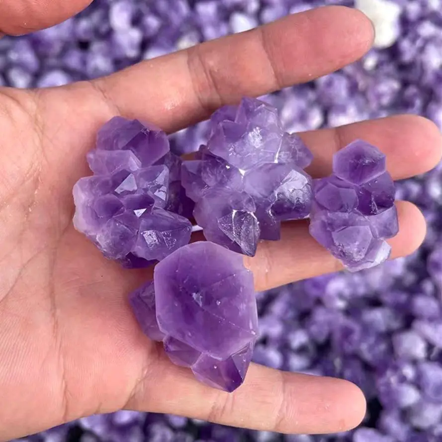 Purple-Color-Natural-Quartz-Crystal-Point-Bulk-Amethyst-Beads-Pendant ...