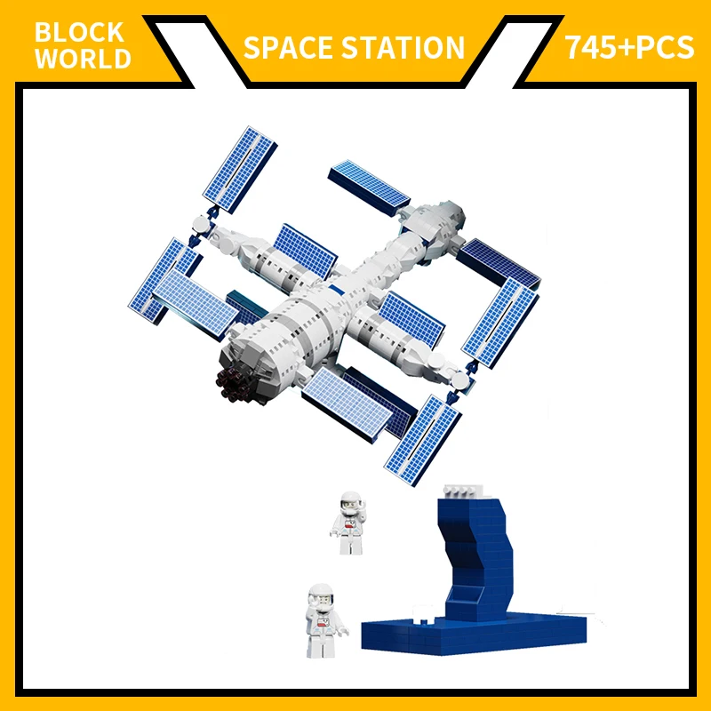 Space Station Building Blocks and Astronaut action Figurines Model Kits ...