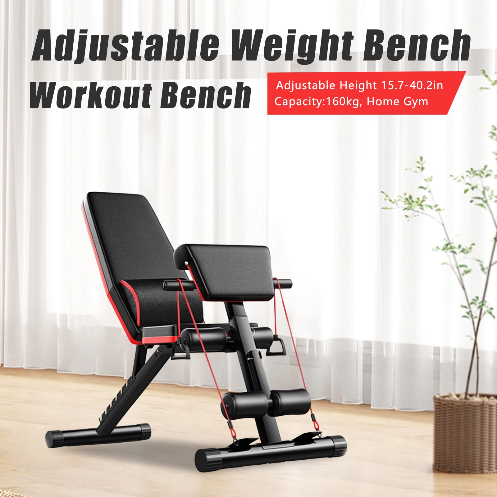 Adjustable Weight Bench, Workout Weight Bench Dumbbell Bench Strength ...