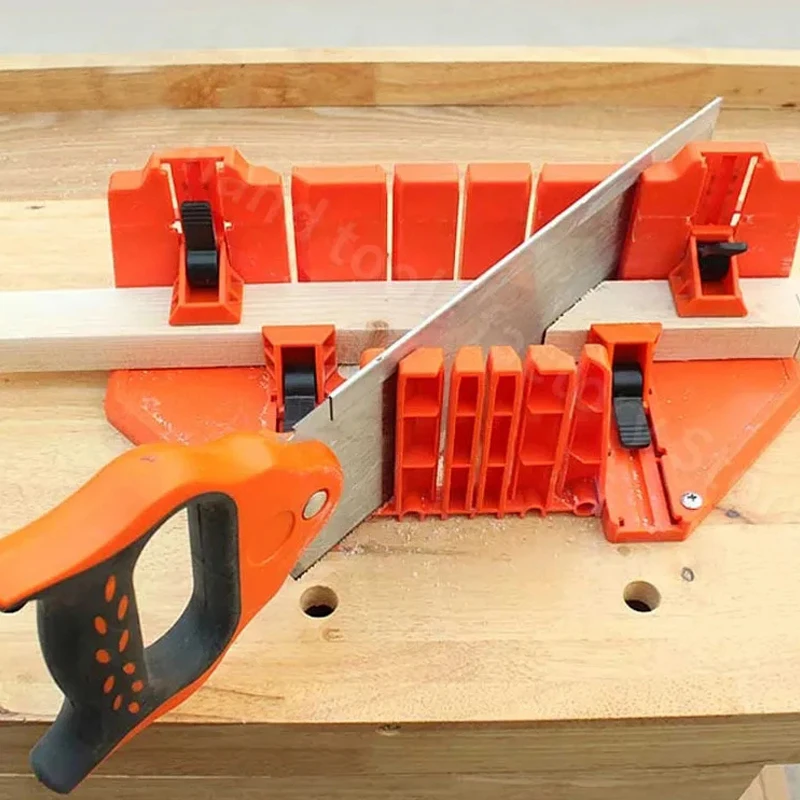 Wood-Cutting-Clamping-Miter-Box-0-22-5-45-90-Degree-Saw-Guide-Angle ...