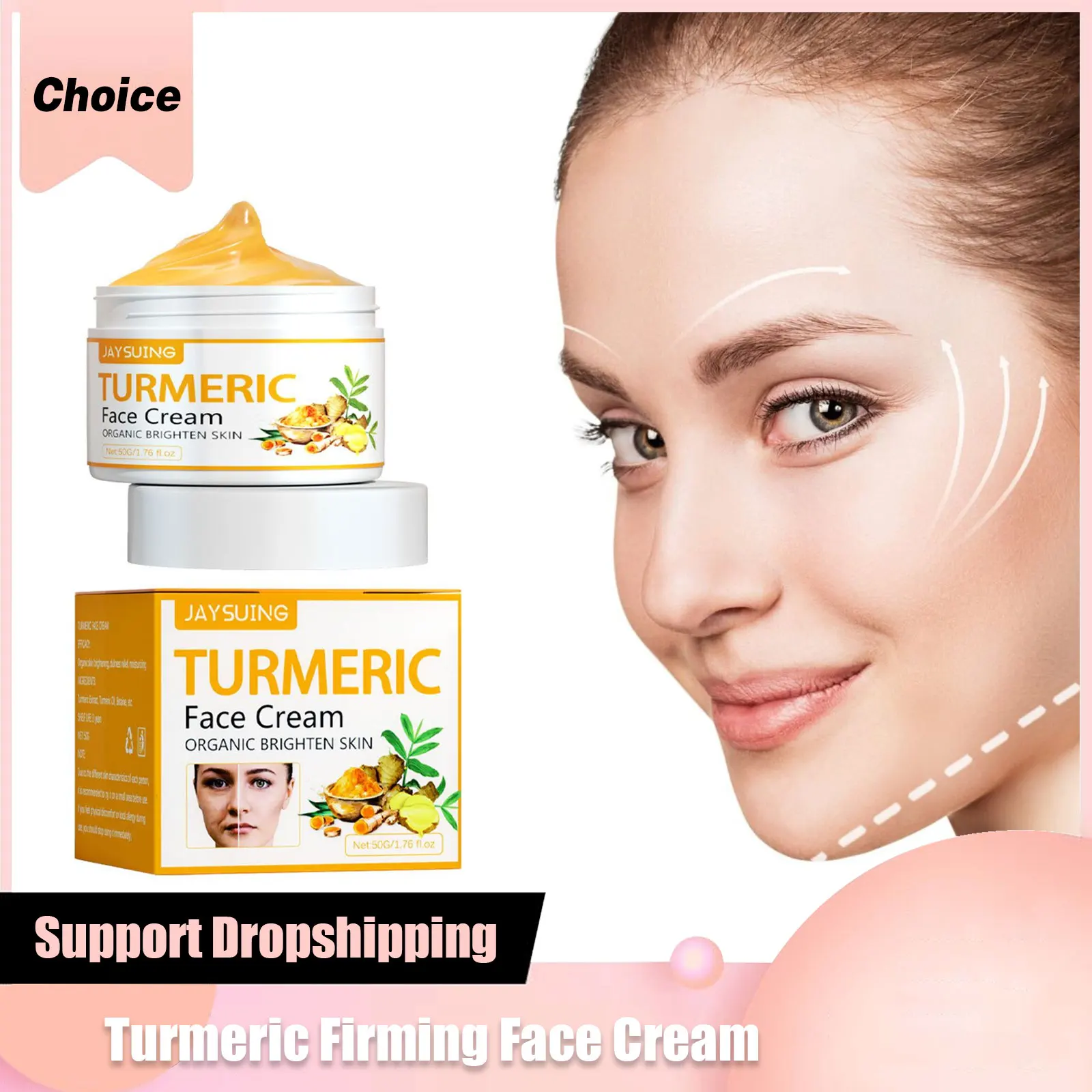 Turmeric-Face-Cream-Firming-Lifting-Fade-Fine-Lines-Anti-Aging-Reduce ...