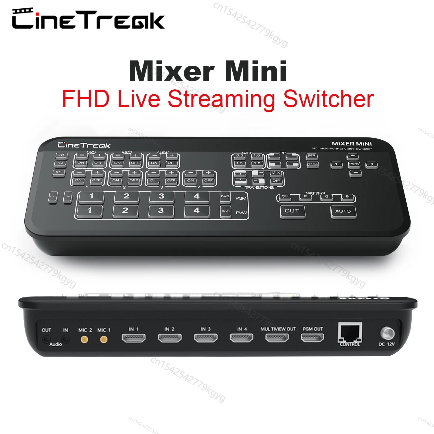 Cinetreak mixer mini completo hdmi compatível com 4 canais misturador ...