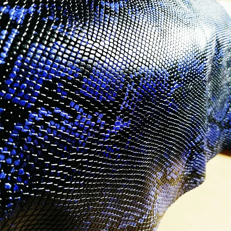 1mm Purple-Black Snake Pattern Cowhide. Top-Grain Leather. Genuine ...