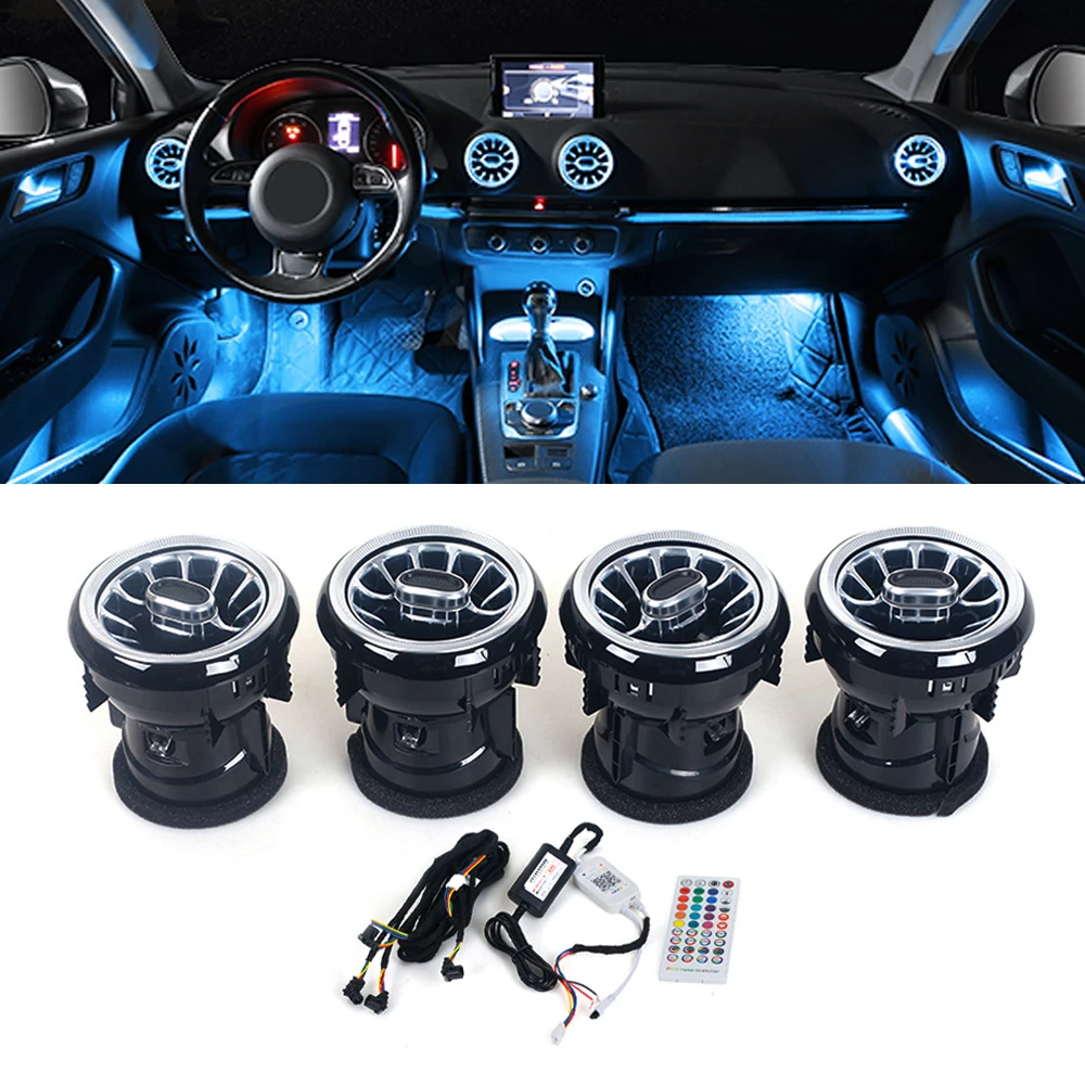 Car-4PCS-LED-Front-Dashboard-AC-Air-Condition-Vent-For-Audi-A3-2013 ...