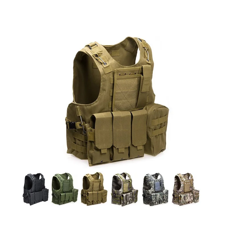 Multi-pocket-Tactical-Vest-Hunting-Undershirt-Camo-Plate-Carrier-Body ...