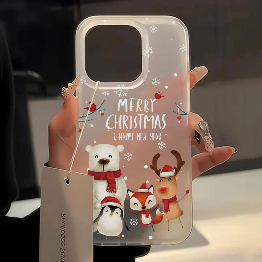 Cute-Christmas-Santa-Claus-Elk-Phone-Case-For-iPhone-13-Case-iPhone-11 ...