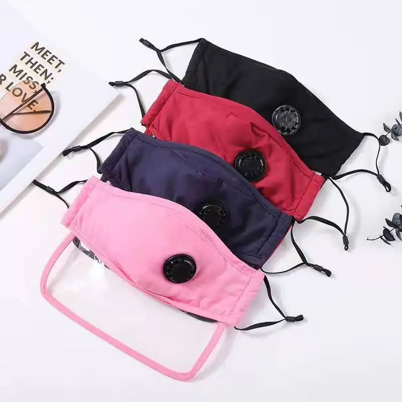 Face Mask with Breathing Valve Face Mask with Gag Shield Women Reusable ...