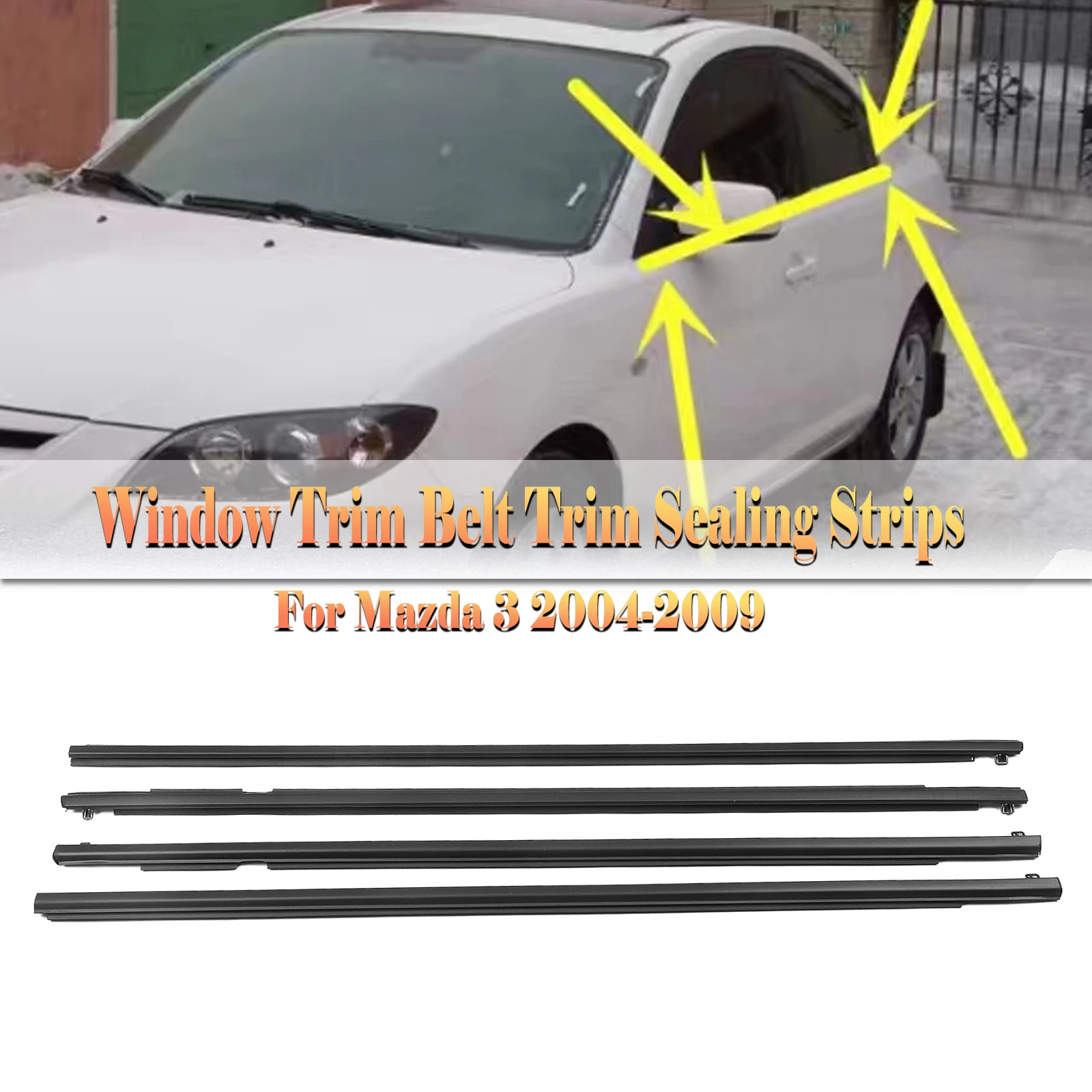 For-Mazda-3-BK-Series-Sedan-4-Door-2004-2005-2006-2007-2008-2009-Black ...