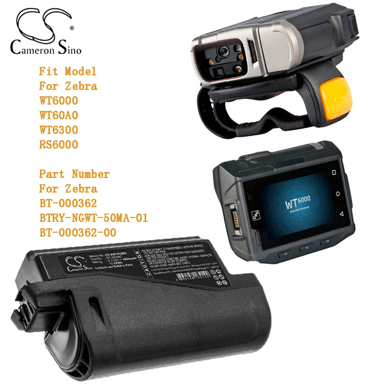 Cameron-Sino-4600mAh-Barcode-Scanner-Battery-for-Zebra-WT6000-WT60A0 ...