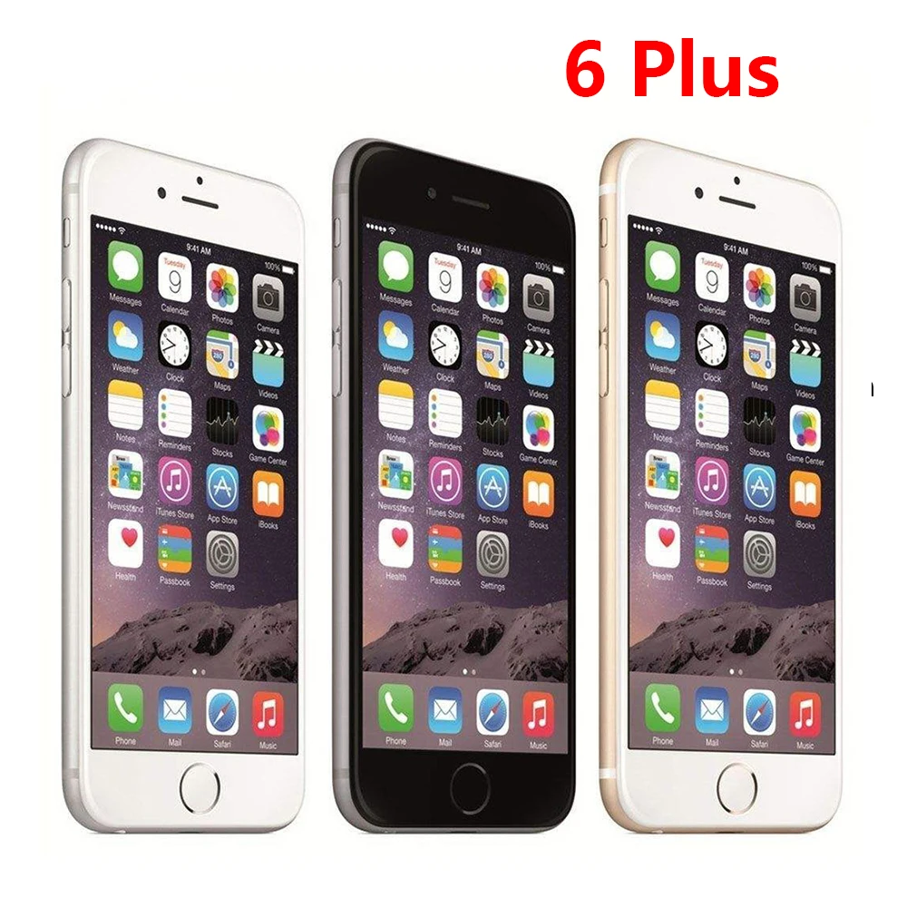 Apple iPhone 6 Plus 6P Mobile Cell Phone 5.5″ 16/64/128GB ROM Dual Core IOS 8MP Camera 3G 4G LTE ...