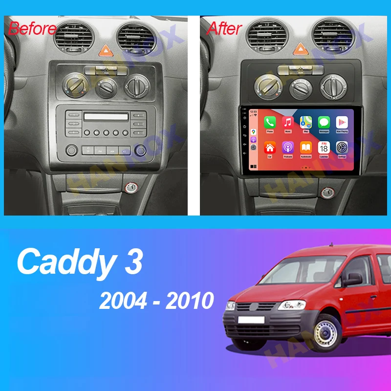 10inch TouchScreen Car Radio For Volkswagen Caddy 2K 3 III 2004 2010 ...