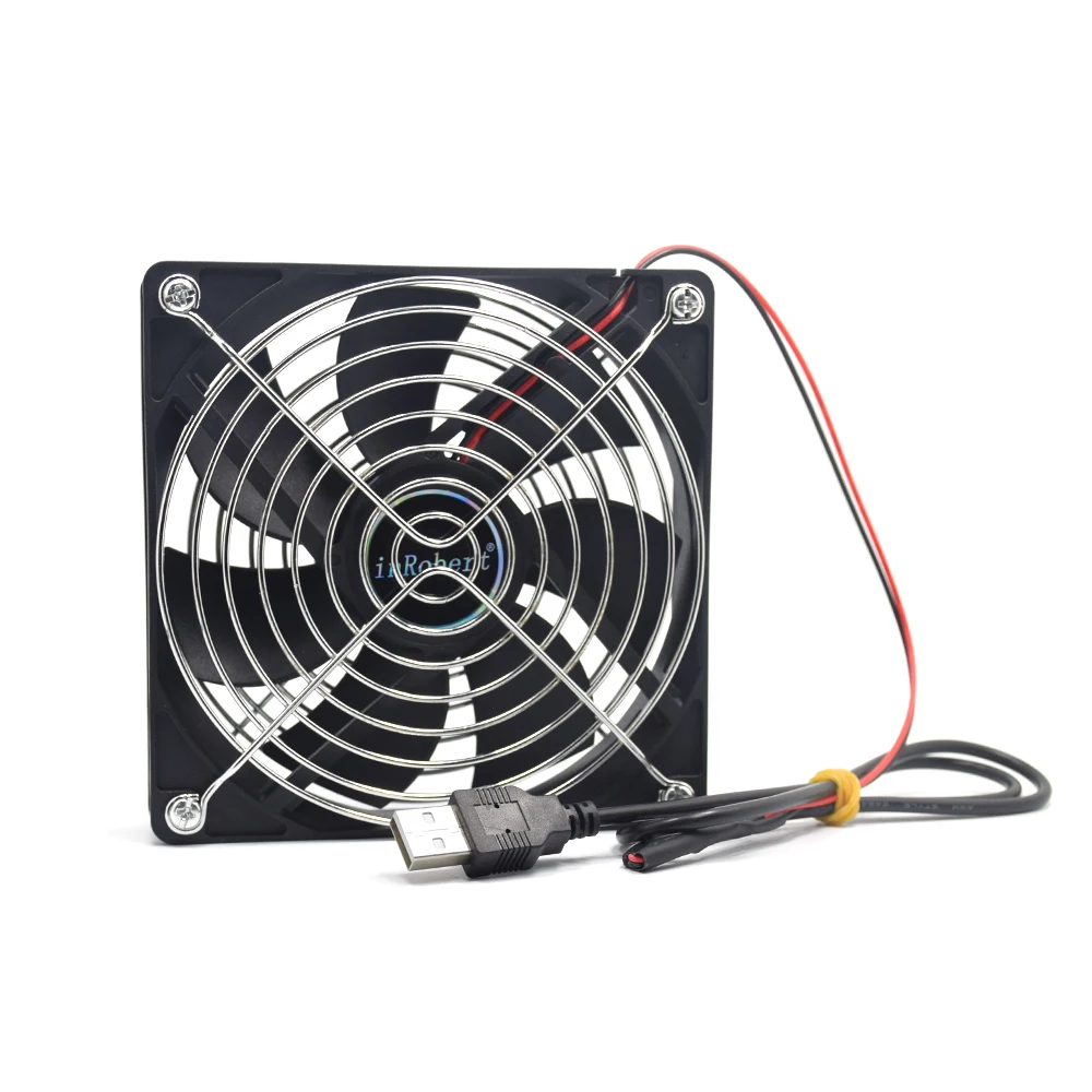 Tv Box Wireless Router Cooling Fan Dc 5v Usb Power 120mm 120x120x25mm ...