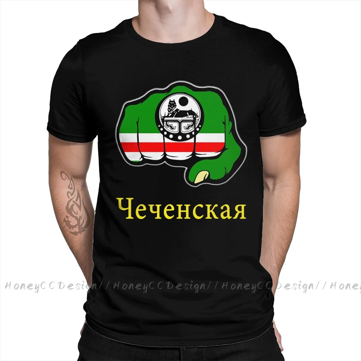 Shirt-Men-Clothing-Chechnya-CHECHEN-T-Shirt-Flag-Of-Chechnya-Fashion ...
