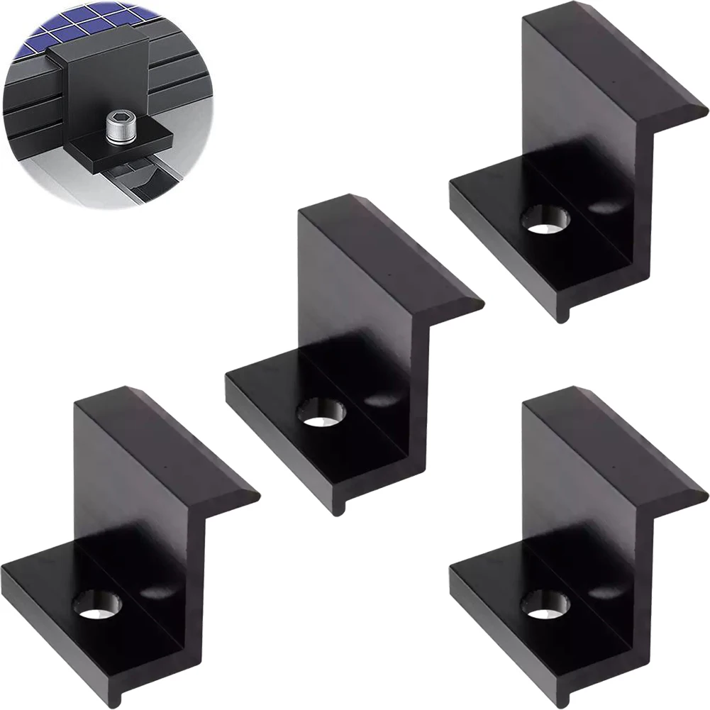 4PCS-PV-Module-Bracket-End-Clamps-Aluminum-Alloy-Solar-Panel-Fixing ...