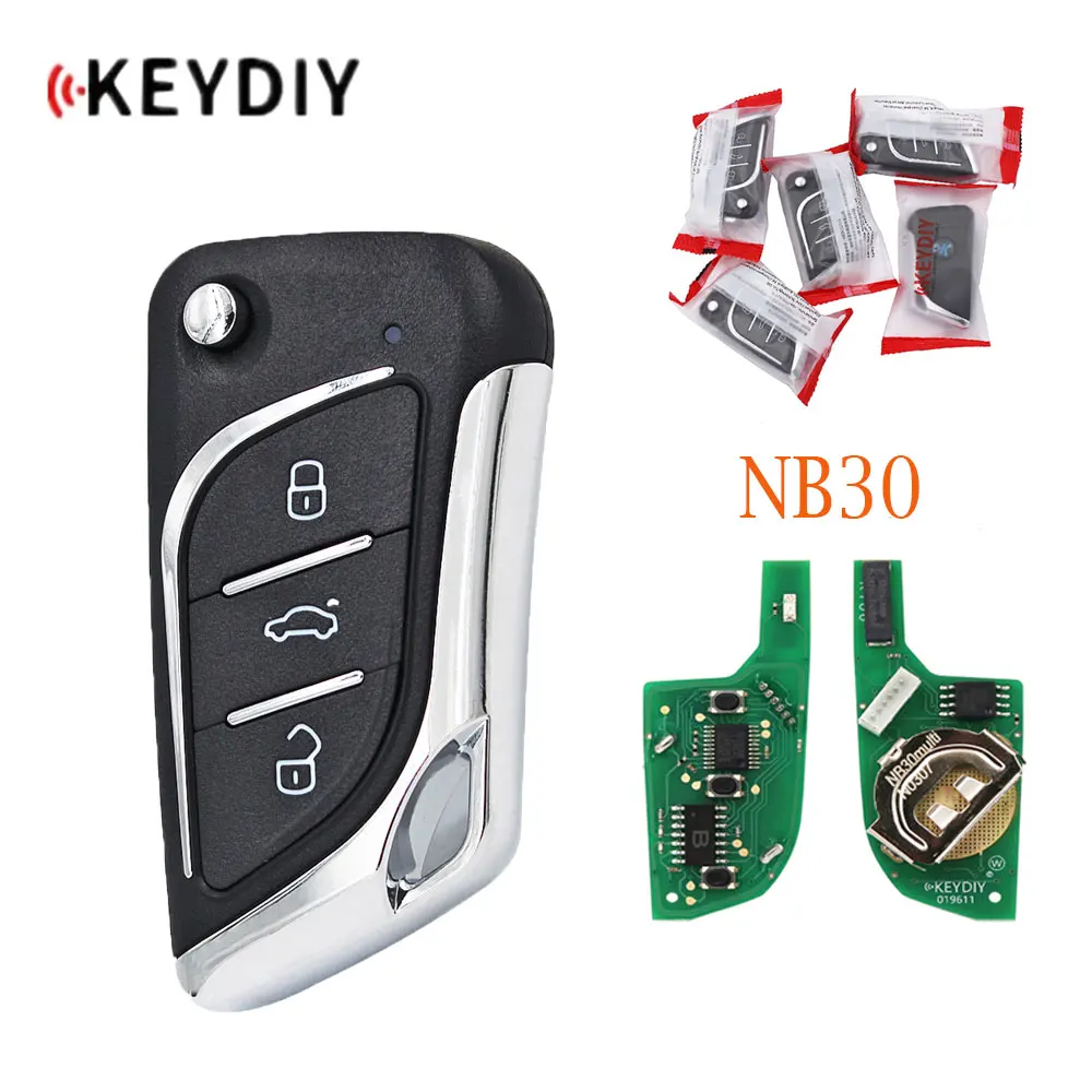 1/5pcs KEYDIY Remote Car Key 3 Buttons NB30 Multi-functional Universal ...