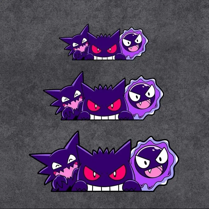 Pokemon-Anime-Peripheral-Stickers-Cute-KAWAII-Gengar-Glass-Decorative ...