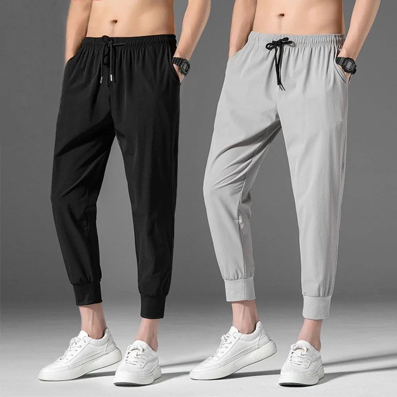 2024-New-Men-s-Nine-Point-Pants-Korean-Version-Of-Casual-Plus-Size ...