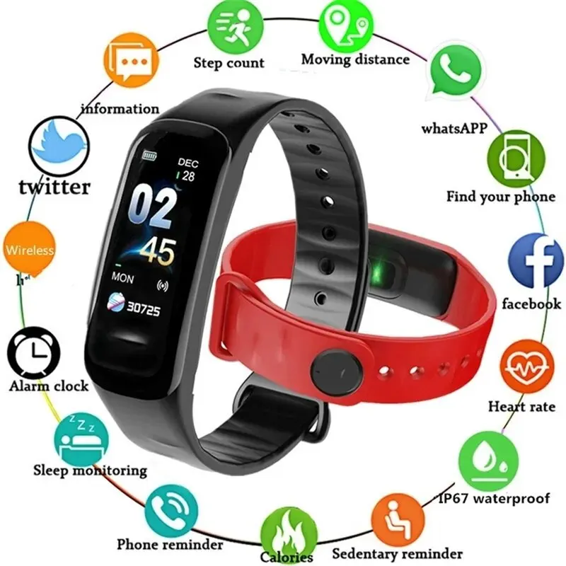 Smart-Wristband-Motion-Pedometer-Alarm-Clock-Color-Screen-Bluetooth ...