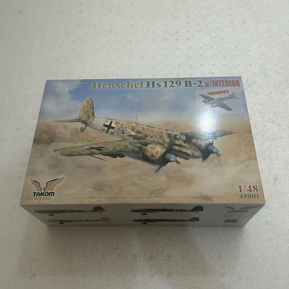 TAKOM MODEL 48001 with INTERIOR Attack Aircraft Model Kit Henschel ...