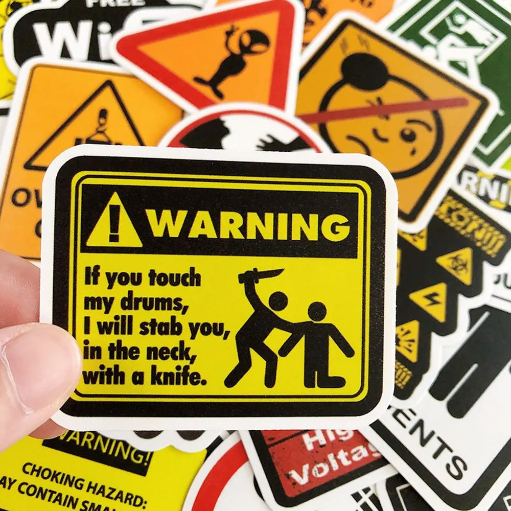 Funny Warning Stickers