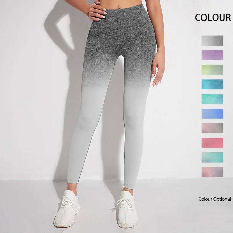 Women-Gradient-Yoga-Leggings-High-Waist-Gym-Leggings-Fitness-Running ...
