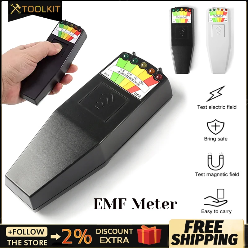5 Led K2 Emf Meter Magnetic Field Detector Ghost Hunting Paranormal ...