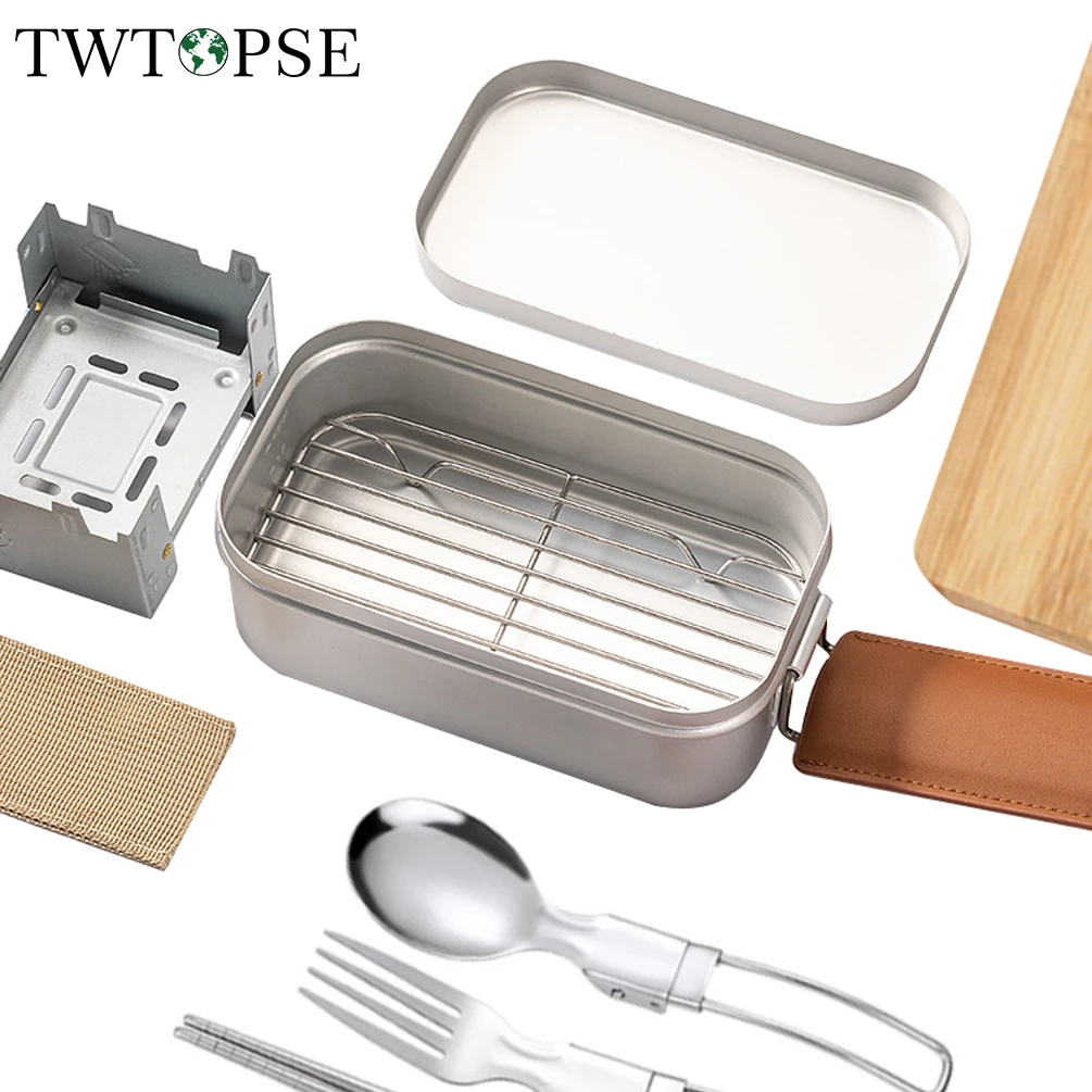 TWTOPSE Camping Aluminium Mess Tin Set Hiking Outdoor Lunch Box Mini ...