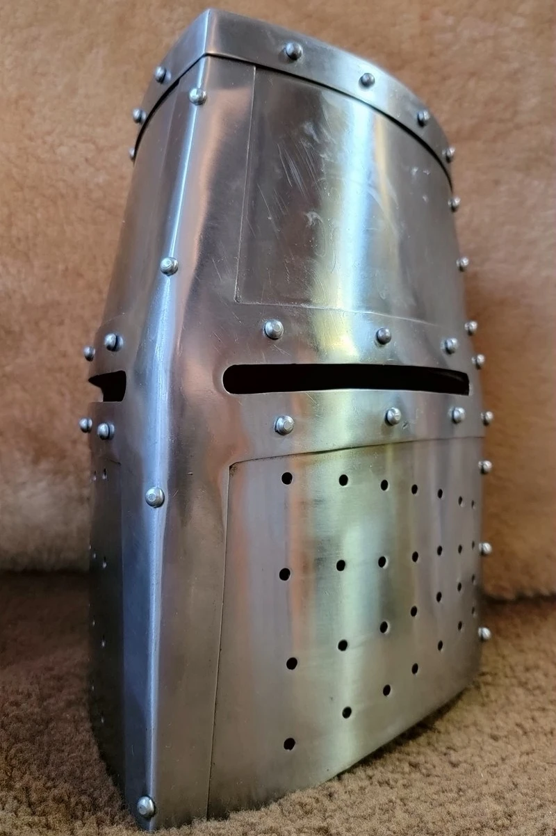 Medieval Crusader helmet Crusader Templar bucket helmet with wearable ...