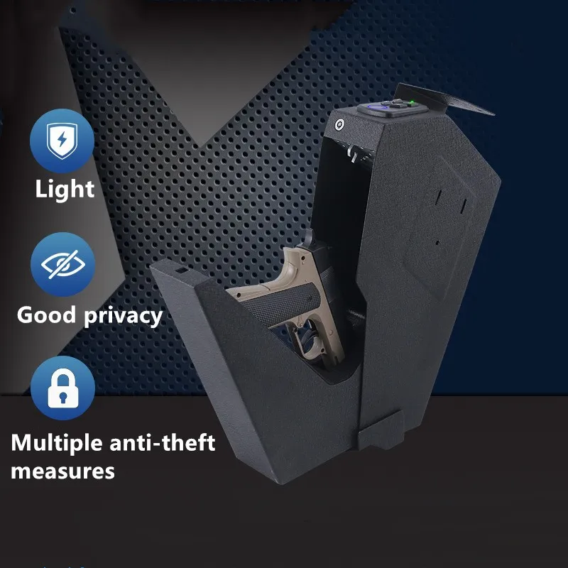 Gun Safe Box Fingerprint Password Key 3 IN 1 Security Protection ...