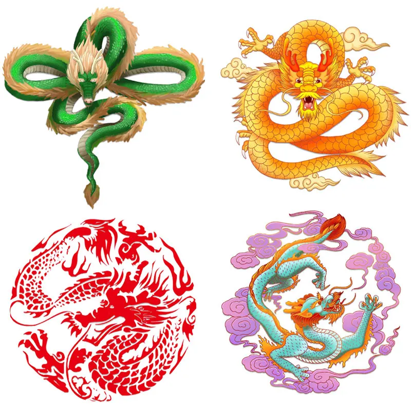 Chinese-Dragon-Patch-Iron-on-Transfers-for-Clothing-Thermoadhesive ...
