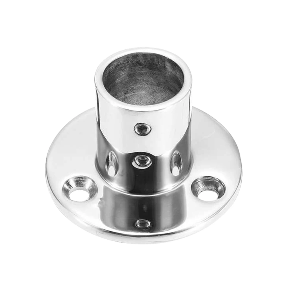 90° 22/25/30/32mm Round Pipe Base 316 Stainless Steel Boat Mount Pipe ...