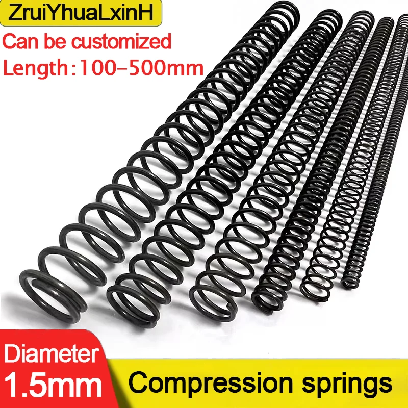 1.5mmWD 10-30mmOD 65MN Steel Long Springs 100-500mm Length - High ...