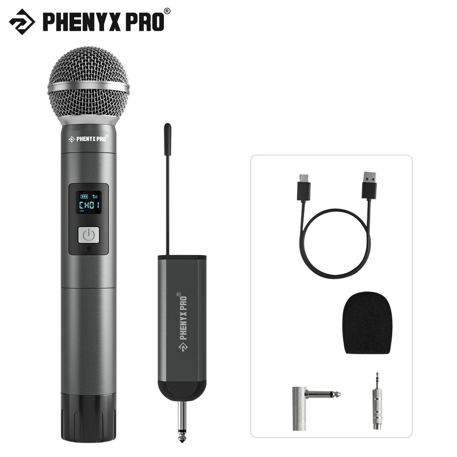 Rechargeable-Battery-Microphone-Single-Dynamic-Handheld-Mic-Adjust ...